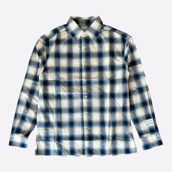 Gallery Dept | Shirts | Gallery Dept Navy Plaid Dre Button Up Shirt ...